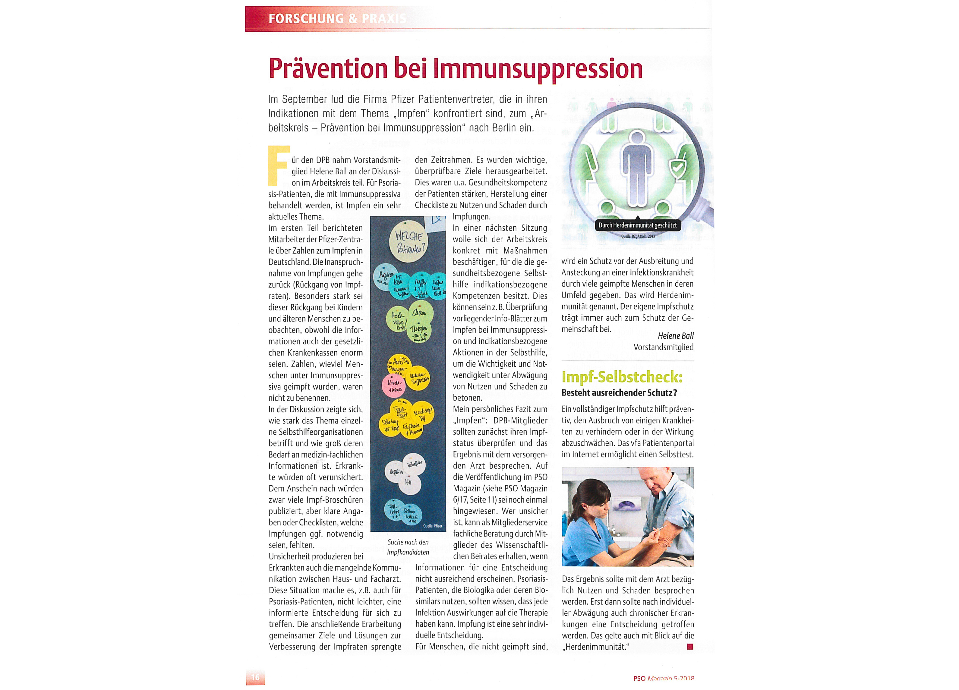 Artikel im PSO Magazin: Prävention bei Immunsuppression – Deutsche ...